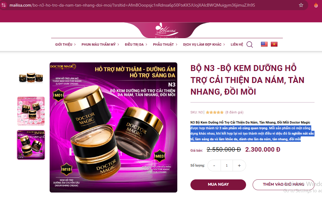 Bị thu hồi, các loại mỹ phẩm Doctor Magic vẫn quảng cáo, bày bán trên ...